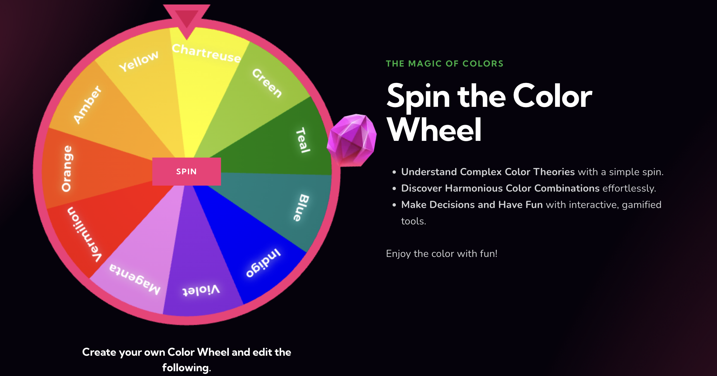 Spin the Color Wheel | Color Spin Wheel with 10+ Colors 🟥 🟧 🟨 🟩 🟦 🟪 - Pick The Wheel