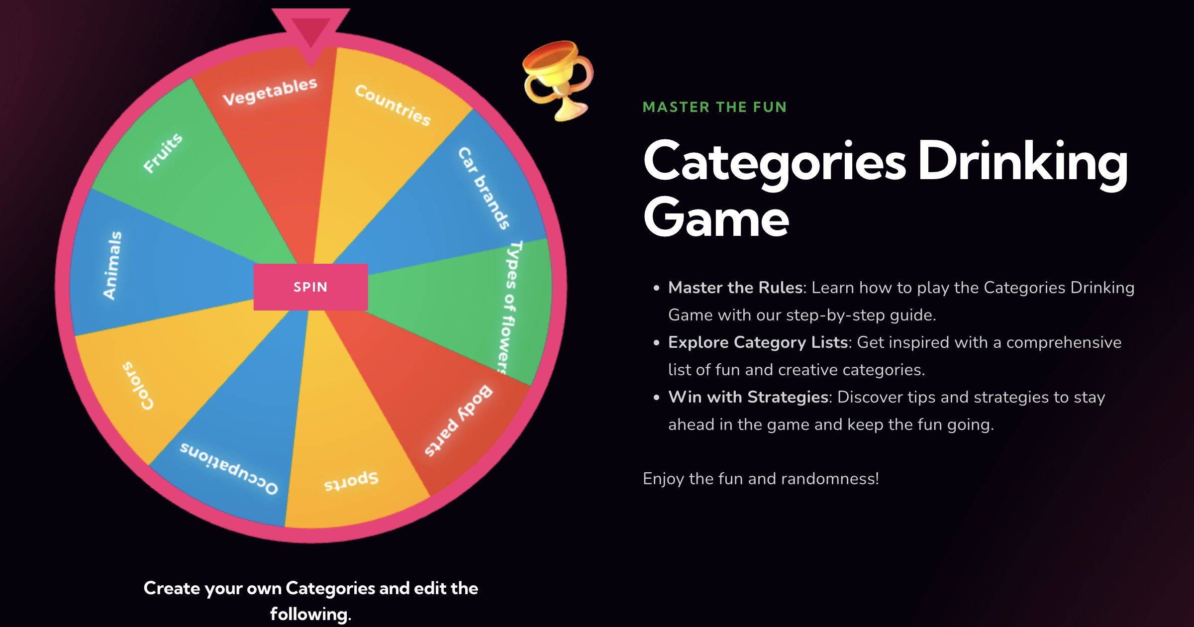 🍻 Categories Drinking Game | Fun, Easy & Engaging! 🎉 10+ Categories to ...