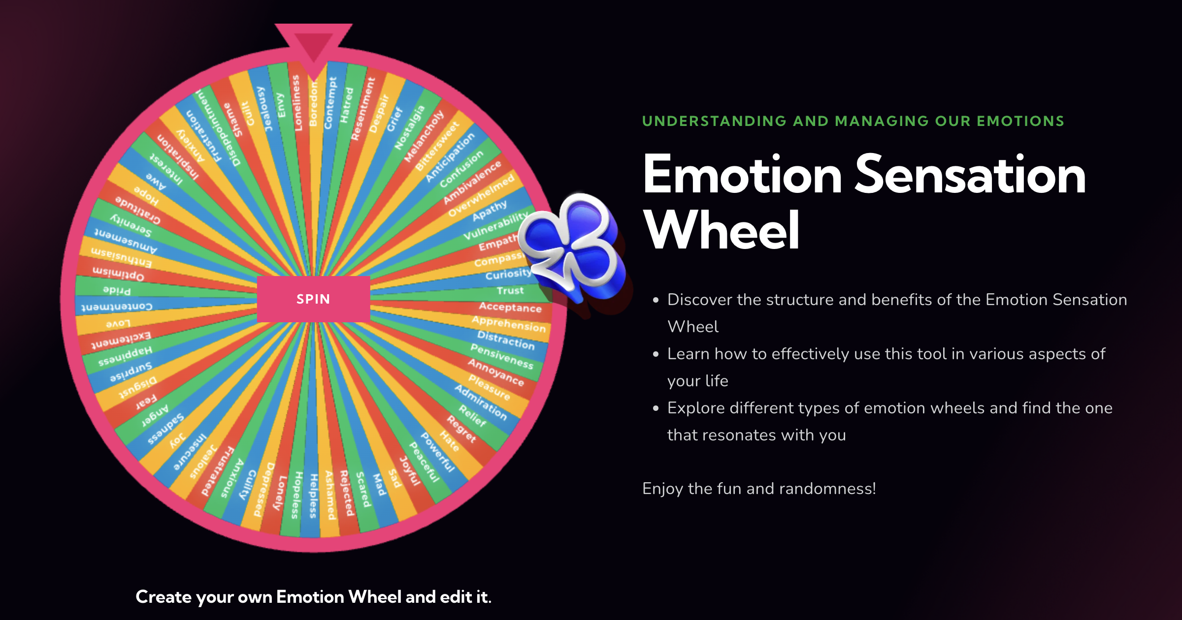 🎨 Emotion Wheel | Boost EQ & Self-Awareness - Pick The Wheel