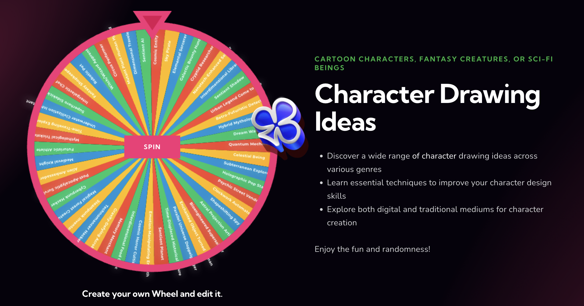 🎨 100+ Character Drawing Ideas | Spark Your Creativity 🚀 - Pick The Wheel