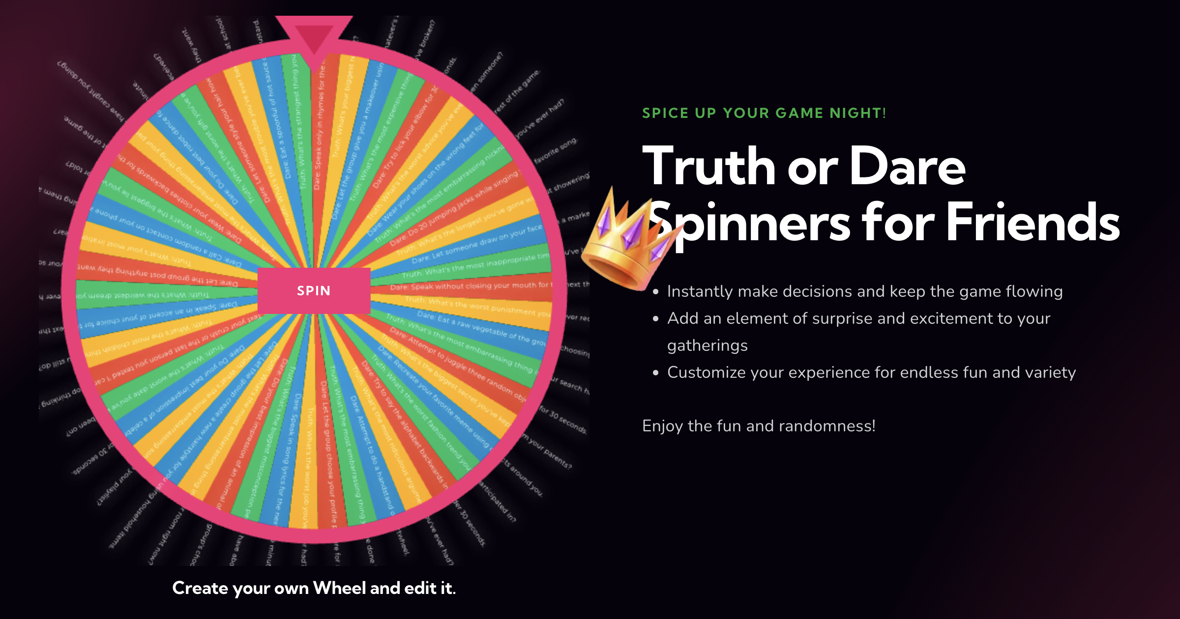 Truth or Dare Spinners 🎡 for Friends! Add some excitement to your ...